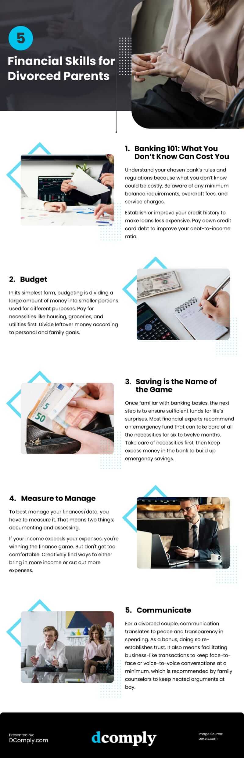 5 Financial Skills for Divorced Parents [INFOGRAPHIC] - Infographic Plaza